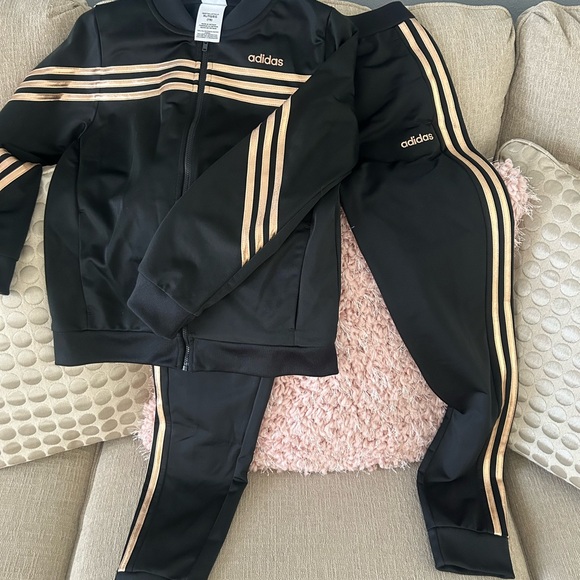 adidas | Matching Sets | Adidas Black And Gold Athletic Set | Poshmark